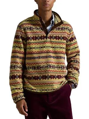Polo Ralph Lauren Fair Isle Fleece Pullover Camel Combo