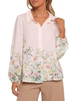 PETAL & PUP Avis Floral Print Shirt - Pink Floral