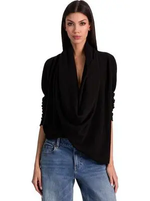 ALICE + OLIVIA Jules Cashmere Draped Pullover