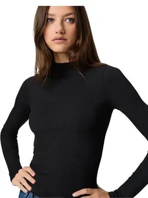 Paige Henrietta Top - Black