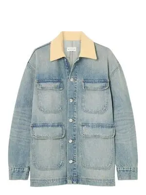 SLVRLAKE Hayden Corduroy-trimmed Denim Chore Jacket - Blue