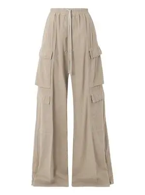 Rick Owens Jumbo Belas Cotton-twill Wide-leg Cargo Pants - Neutrals