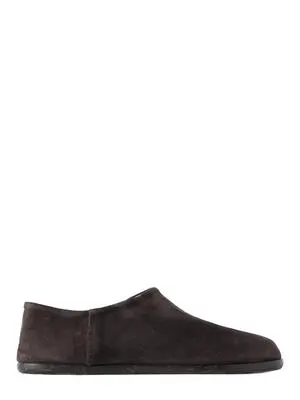 MAISON MARGIELA Tabi Split-toe Suede Loafers - Brown