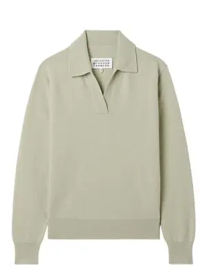 MAISON MARGIELA Wool Polo Sweater - Green