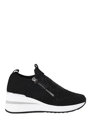 Carvela High-sole Fabric Trainers - Black