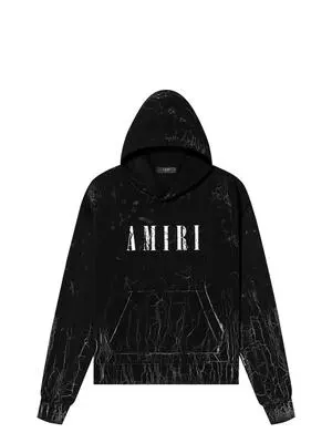 Amiri Cracked Dye Core Logo Hoodie - Black