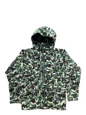 A BATHING APE X Stussy Skull Camo Snowboard Jacket - Green