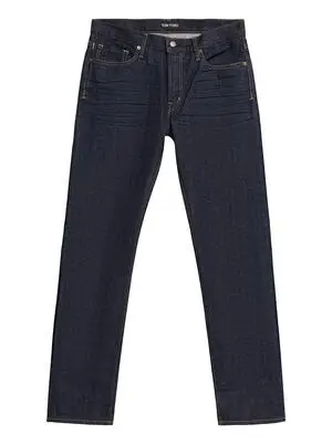 TOM FORD Dark Rinse Selvedge Straight-fit Jeans - Rinse Blue