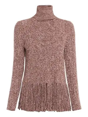ZIMMERMANN Hypnotic Fringed Turtleneck Sweater