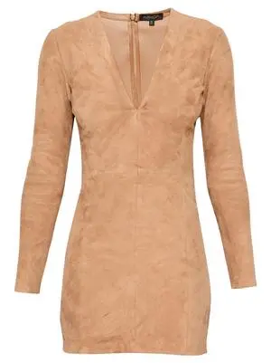 AS By DF Demeter Stretch Suede Dress - Sand