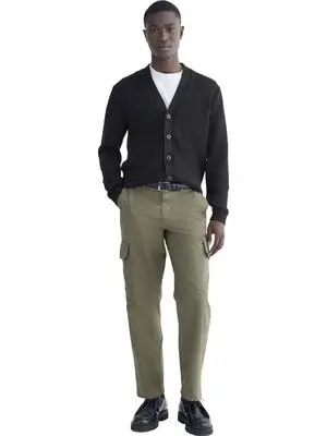 Everlane Relaxed Cotton-linen Cargo Pants - Kalamata