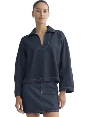 Everlane Cropped Denim Tunic Tungsten Rinse