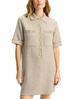 Veronica Beard Madden Knit Dress - Oatmeal Melange