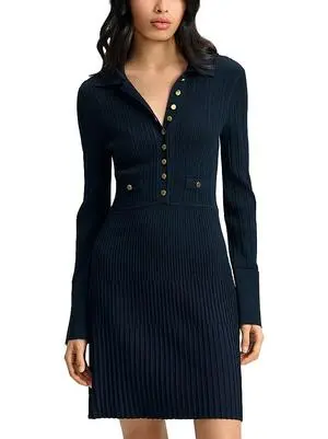 Veronica Beard Slim Sleeve Lauper Dress - Navy