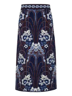 CARA CARA Clara Jacquard Midi Skirt