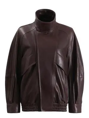 NOUR HAMMOUR Ariste Fluid Leather Jacket