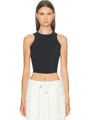 Nike One Fitted Dri-fit Cropped Tank Top - Black