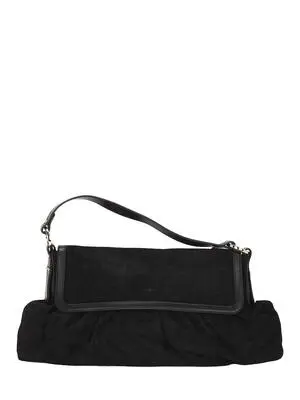 Fendi Vintage Suede Chef Shoulder Bag - Black