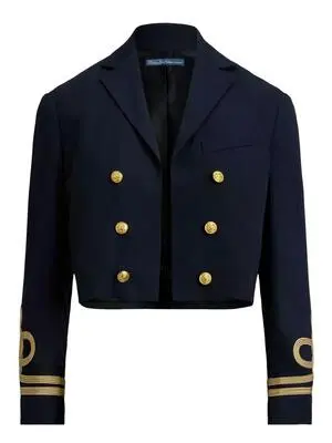 Polo Ralph Lauren Cropped Rope-detail Jacket - Blue