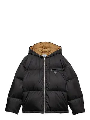 Prada Re-nylon Padded Shell-down Jacket - Black