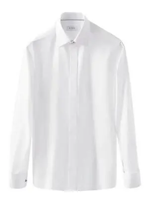 Eton Long-sleeved Slim-fit Cotton Shirt - White