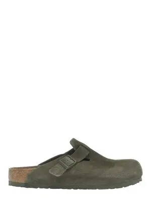 BIRKENSTOCK Boston Suede Clogs - Thyme
