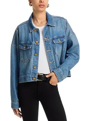 L'Agence Vianney Crop Denim Jacket - Fargo