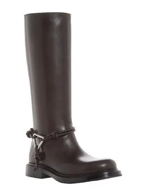 Bottega Veneta James Leather Boot - Dark Bitter