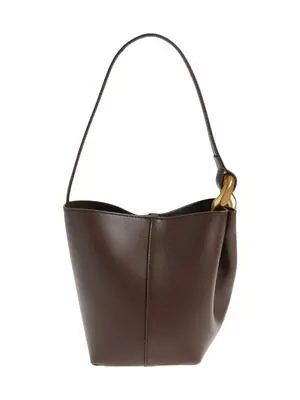 JW Anderson Small Jwa Corner Leather Bucket Bag - Deep Walnut 631