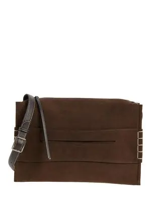 JW Anderson Loafer Suede Messenger Bag - Brown 600