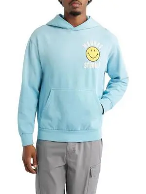 MARKET Smiley® Upside Down Lockup Hoodie Retro-blue