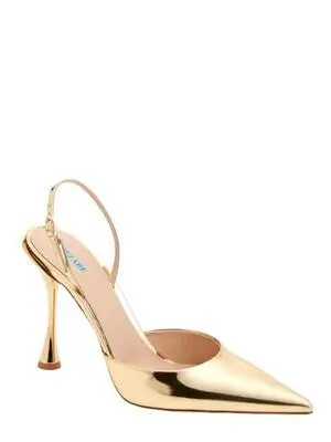 BETZÁBE Sofia Pointed Toe Slingback Pump - Gold Mirror