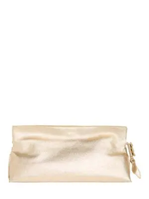 Sam Edelman Poppy Oversized Studded Leather Clutch Gold