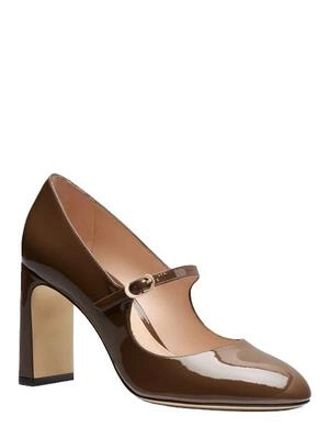 STUART WEITZMAN Babette Mary Jane 85 Pump - Walnut