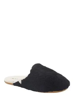 Olukai Hale Slip-on Genuine Shearling Mule - Lava Rock/tapa