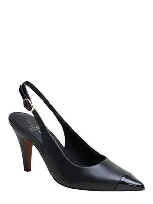 Linea Paolo Niyka Pointed Toe Slingback Pumps - Black