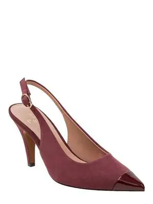 Linea Paolo Niyka Pointed Toe Slingback Pumps - Dark Burgundy