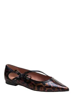 Linea Paolo Nuri Bow Pointed-toe Flat - Brown/black