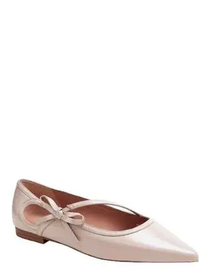 Linea Paolo Nuri Bow Pointed-toe Flat - Putty