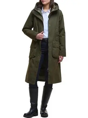 Barbour Bamburgh Hooded Waterproof Jacket Olive/classic