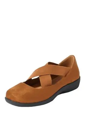 COMFORTVIEW The Stacia Mary Jane Flat - Cognac