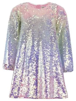 LOLA + THE BOYS Sequin Ombre Party Dress - Purple