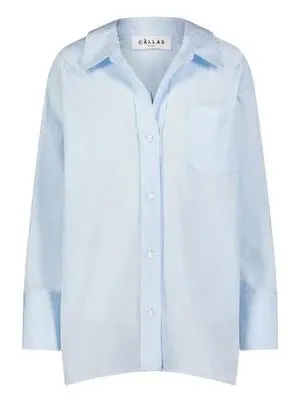 CALLAS MILANO Petra Cotton Poplin Oversized Shirt - Blue