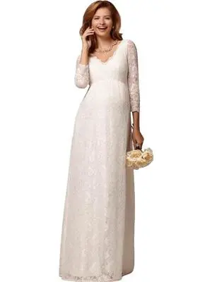 TIFFANY ROSE MATERNITY Lace Maternity Gown - Ivory