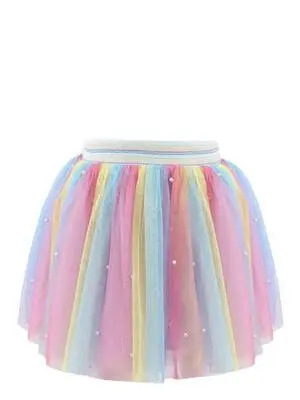LOLA + THE BOYS Skirt With Pearl Embellishments - Pink