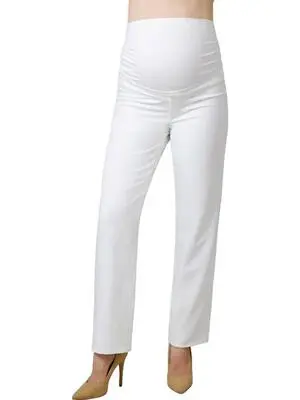 TIFFANY ROSE MATERNITY Remi Straight Leg Trousers - Ivory