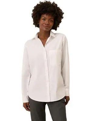 PACT Organic Cotton All Day Poplin Classic Shirt - White