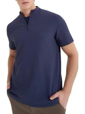 URBAN PERFORMANCE High Neck Tech T-shirt - Navy