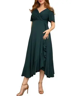 TIFFANY ROSE MATERNITY Waterfall Maternity Dress - Deep Green