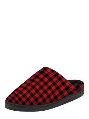 KINGSIZE Fleece Clog Slippers - Red Buffalo Check